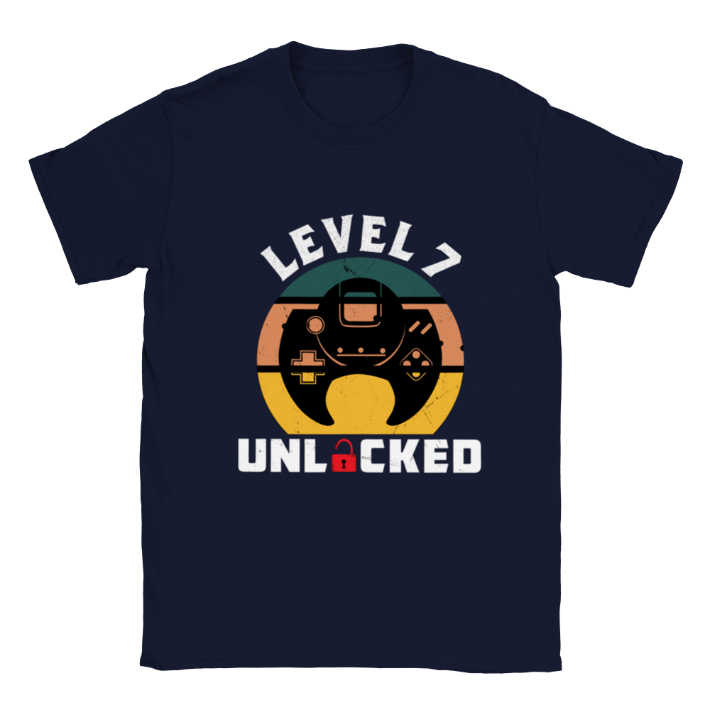Level 7 Unlocked Birthday Shirt for Boys and Girls Gamers « Fine Custom ...